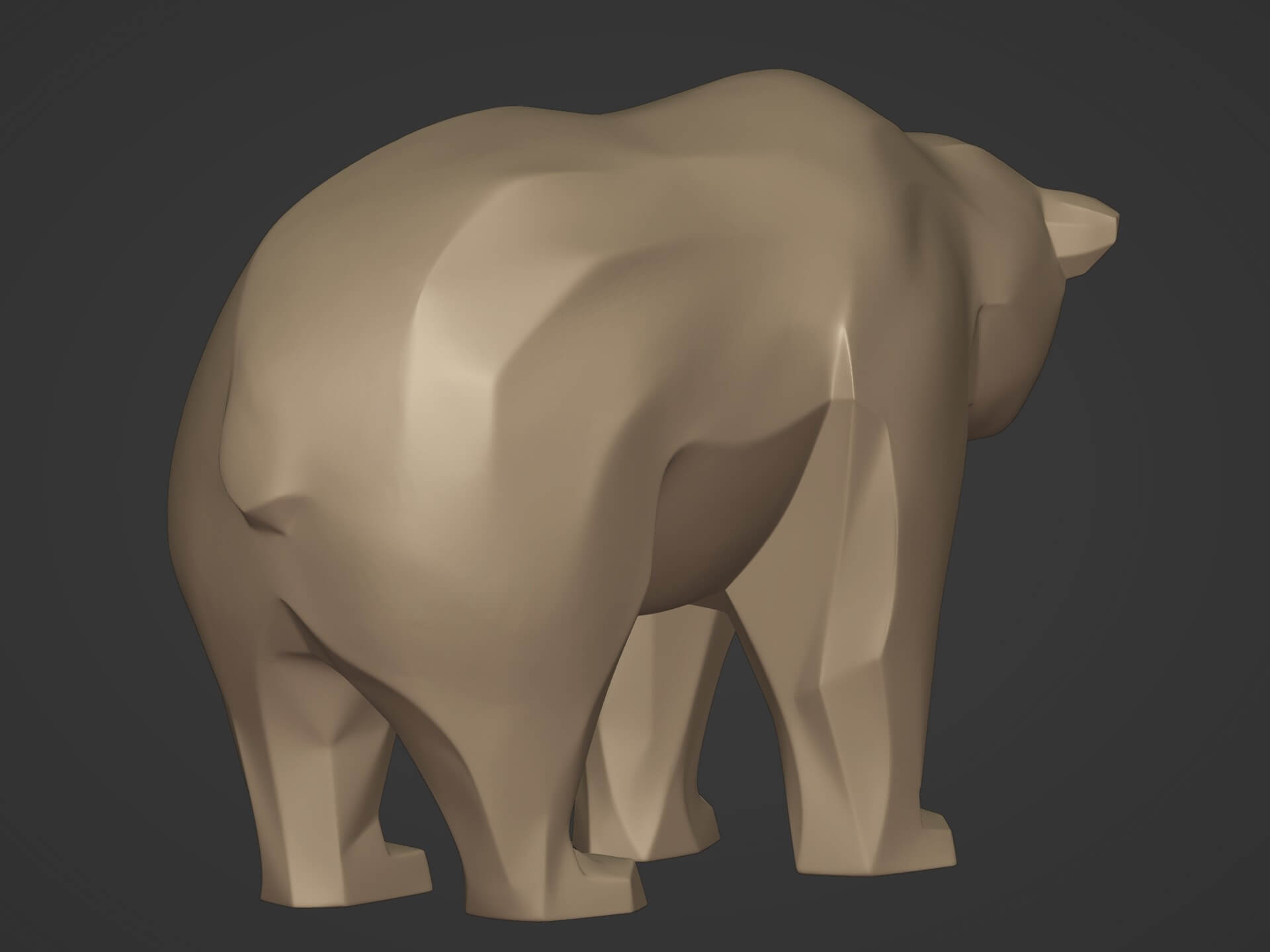 Abstract Bear Statue -- Ready for 3D Printing by Ocstard