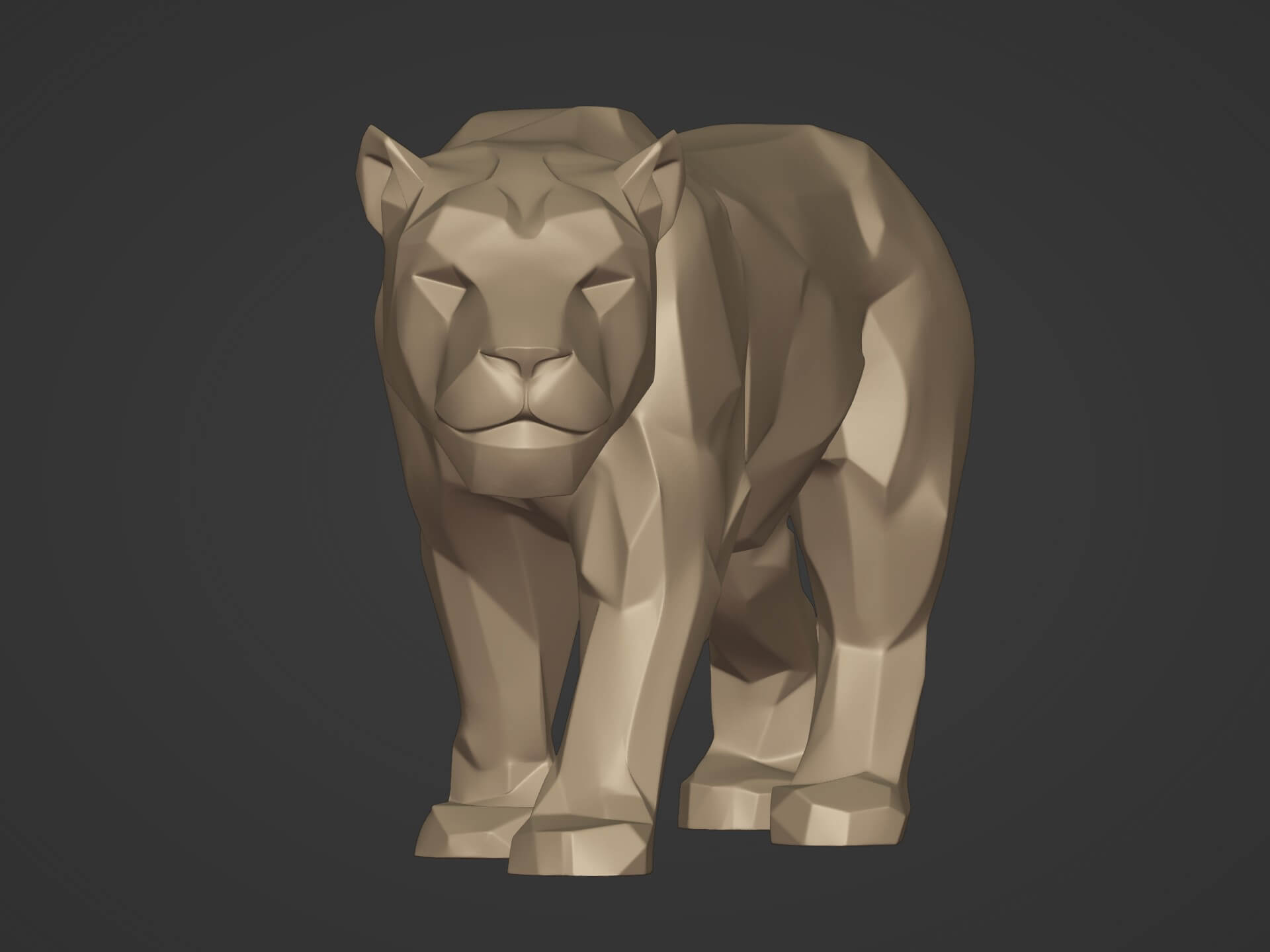 Abstract Leopard Figurine -- Ready for 3D Printing by Ocstard
