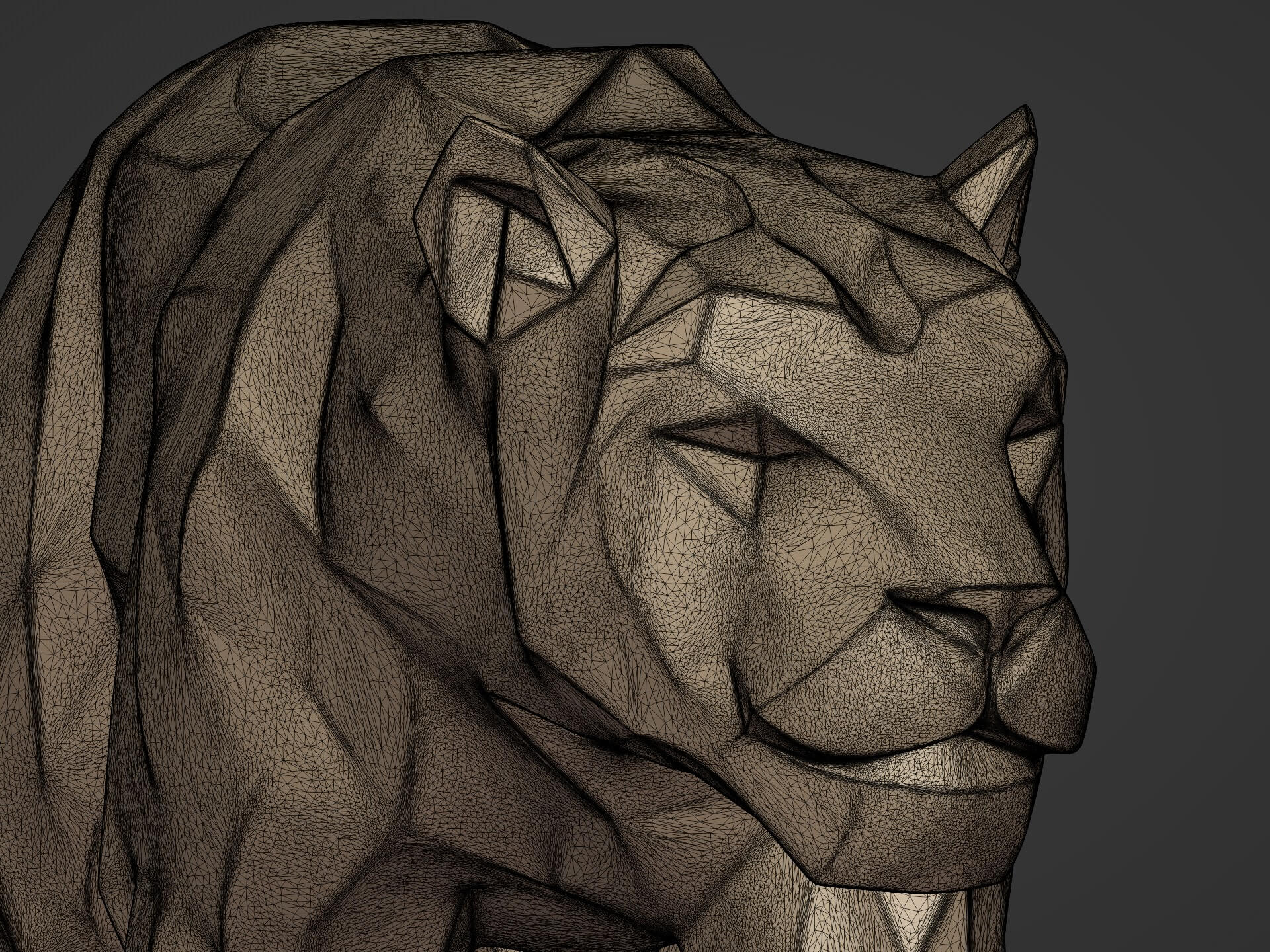 Abstract Leopard Figurine -- Ready for 3D Printing by Ocstard