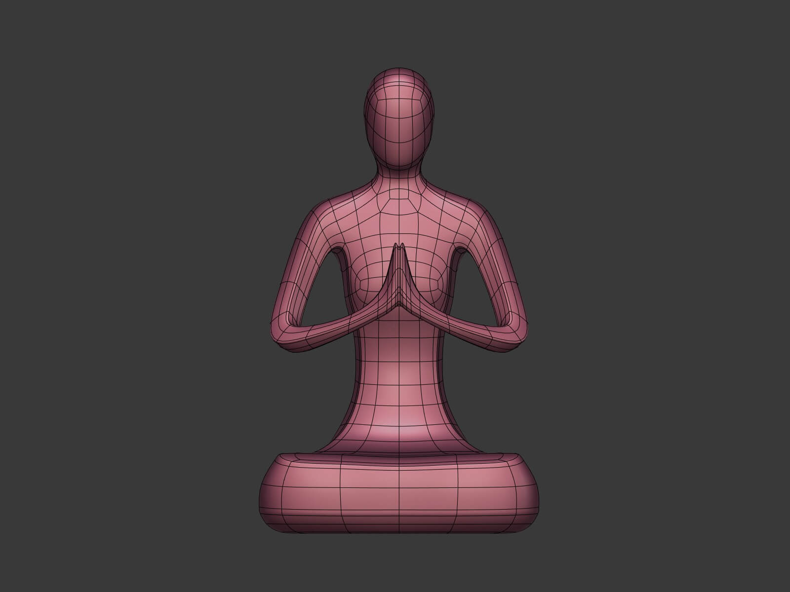 Abstract Meditation Figurine - 3D Print Model by Ocstard