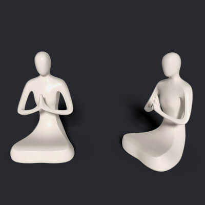Abstract Meditation Figurine - 3D Model by Ocstard