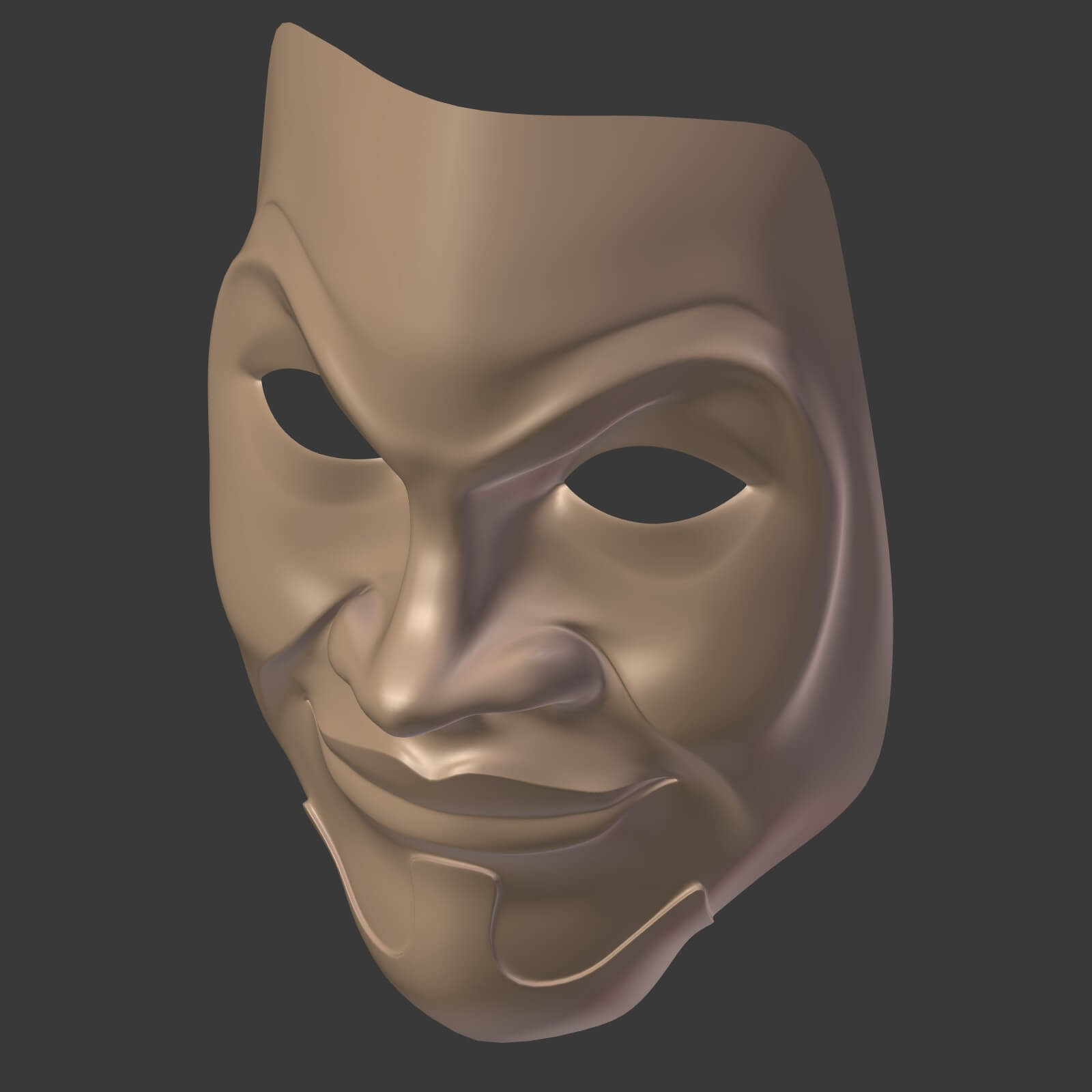 African Theater Mask - 3D Model by Ocstard