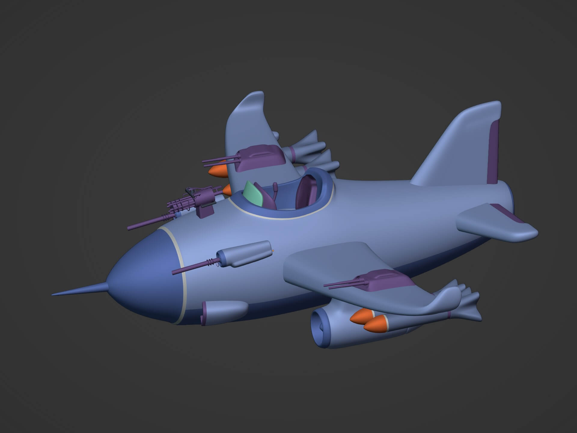 Cartoon Aircraft Collection - 3D Model by Ocstard
