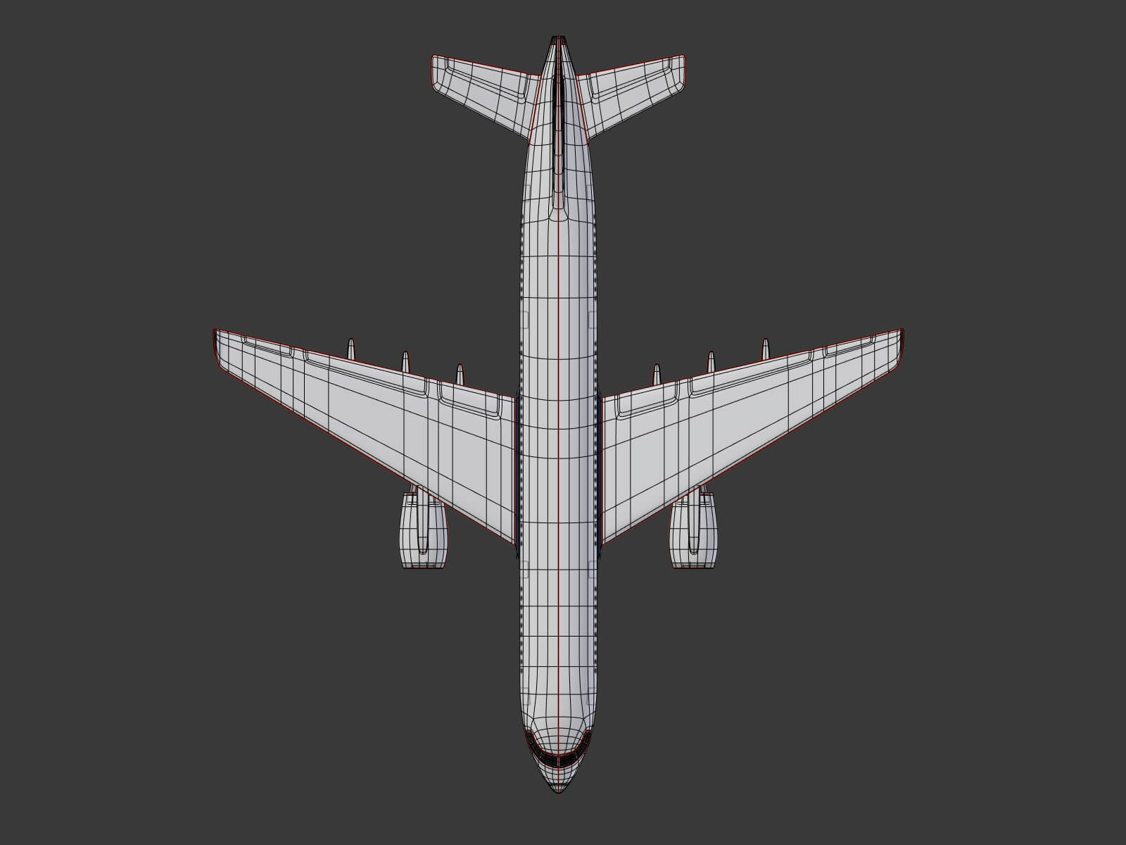 Generic Airliner - Low Poly 3D Model by Ocstard
