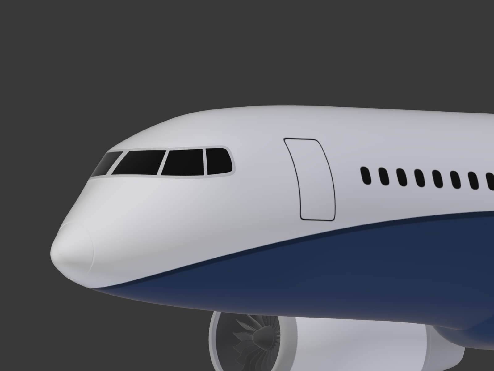 Generic Airliner - Low Poly 3D Model by Ocstard