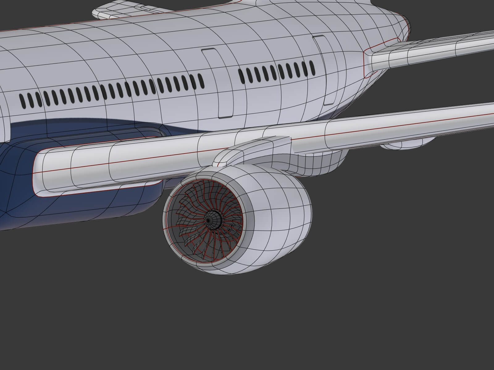 Generic Airliner - Low Poly 3D Model by Ocstard