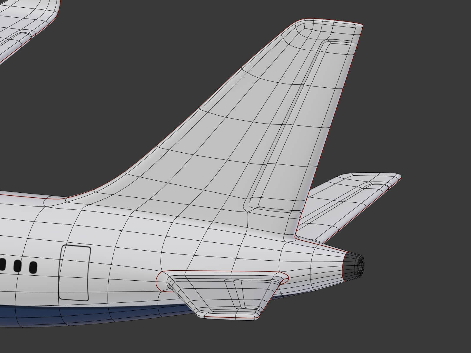 Generic Airliner - Low Poly 3D Model by Ocstard