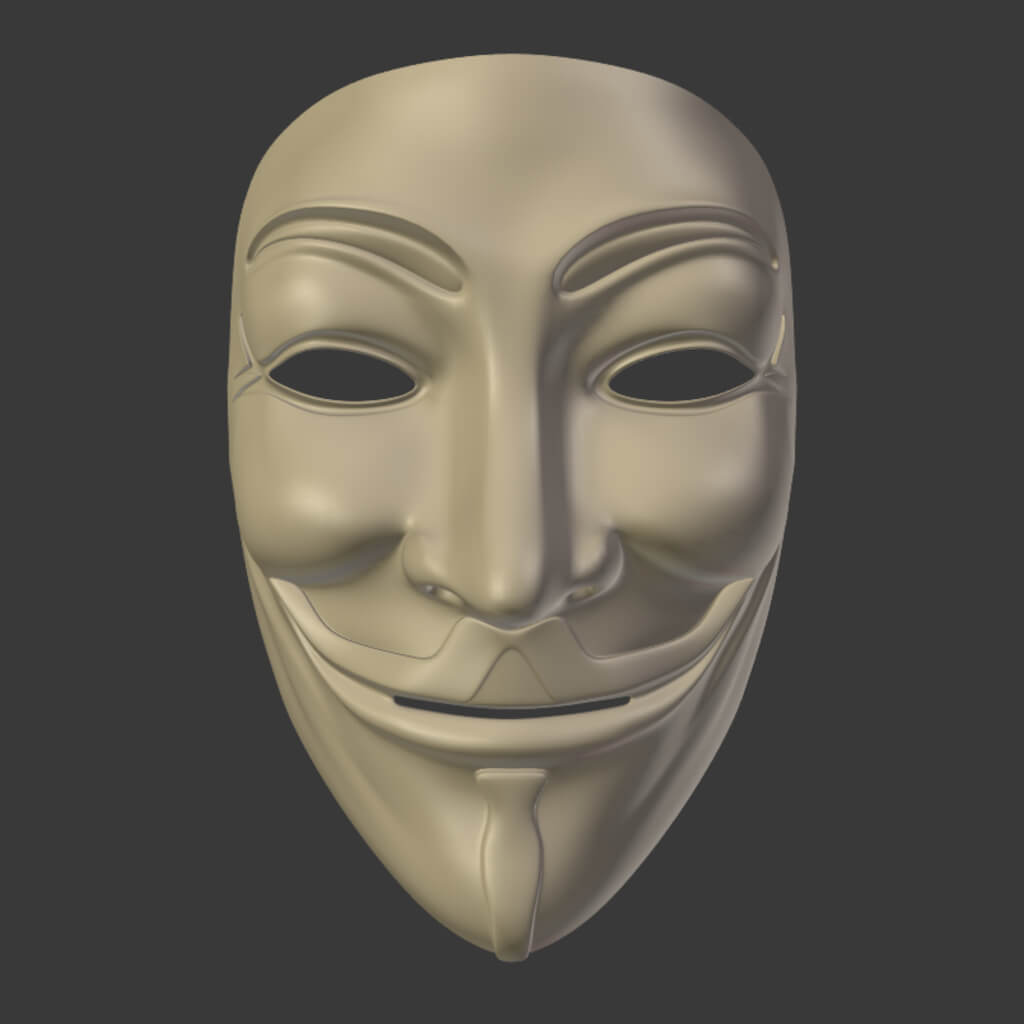 Anonymous Mask - 3D Model by Ocstard