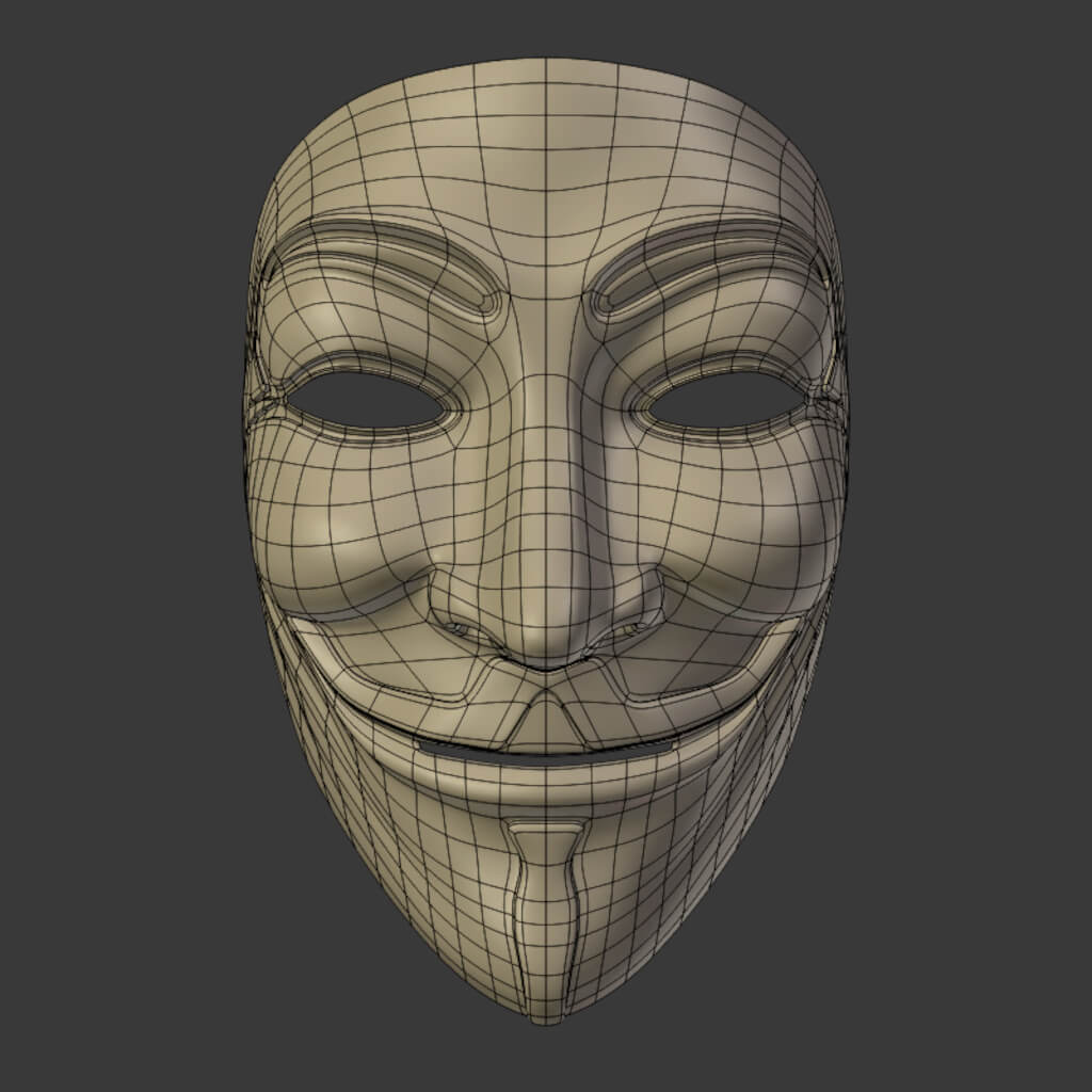 Anonymous Mask - 3D Model by Ocstard