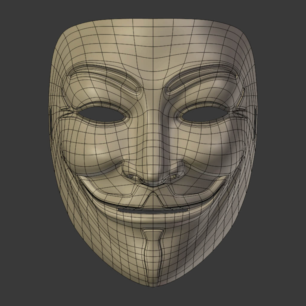 Anonymous Mask - 3D Model by Ocstard