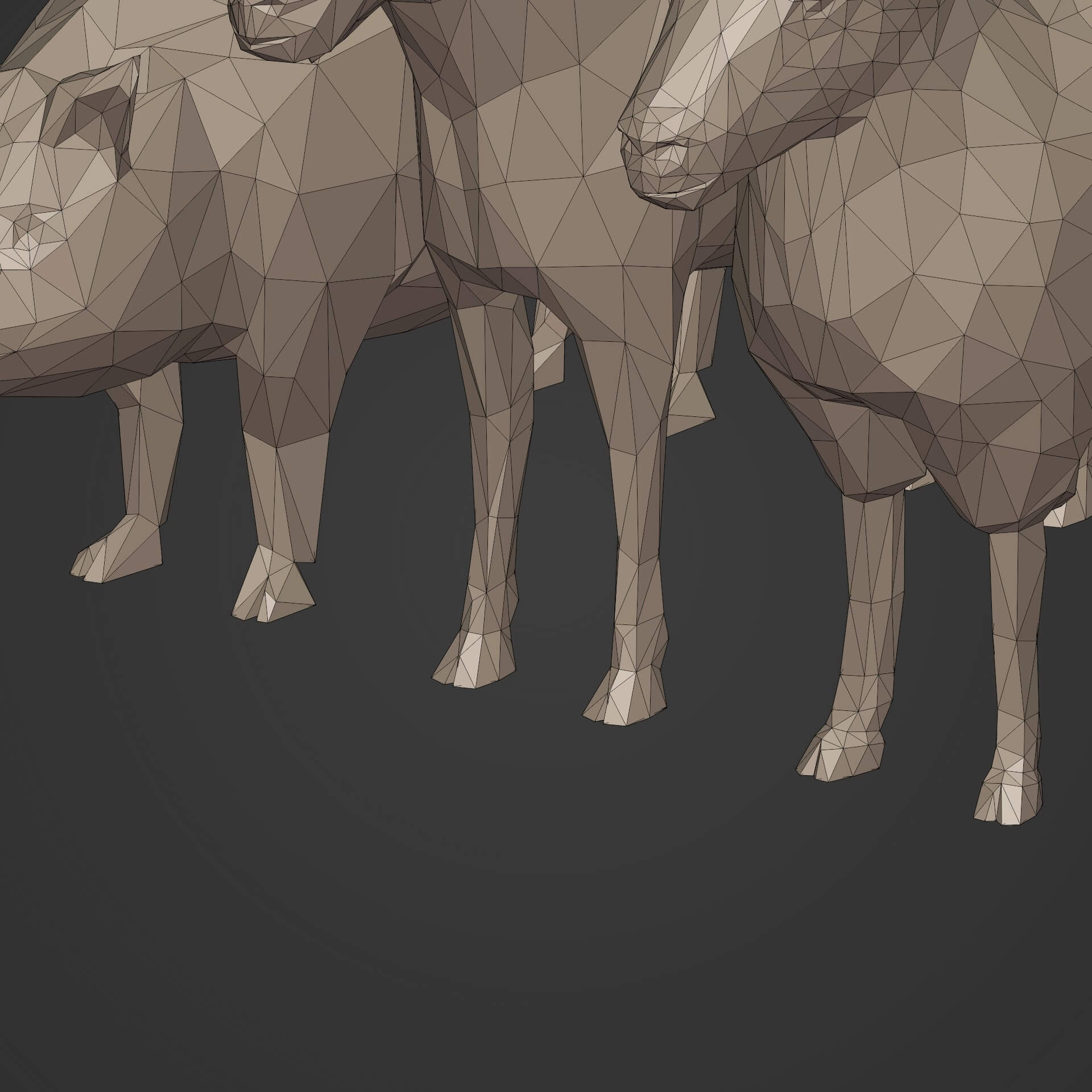 Farm Animals Figurines - 3D Model by Ocstard