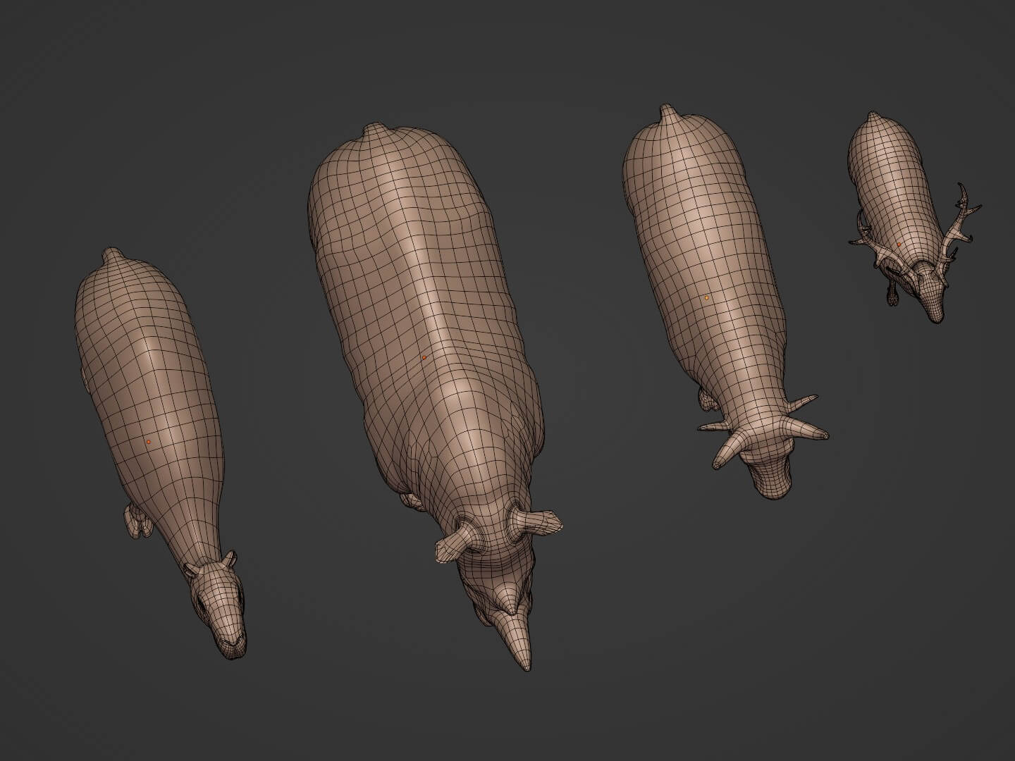 Animals Statues Pack - 3D Print Model by Ocstard