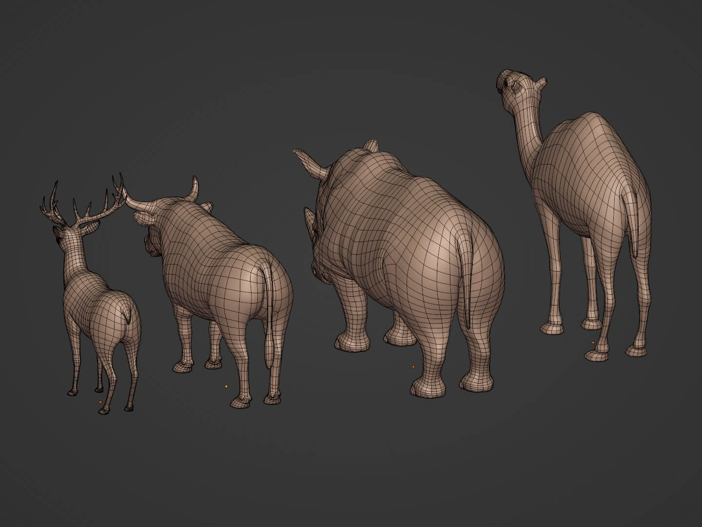 Animals Statues Pack - 3D Print Model by Ocstard