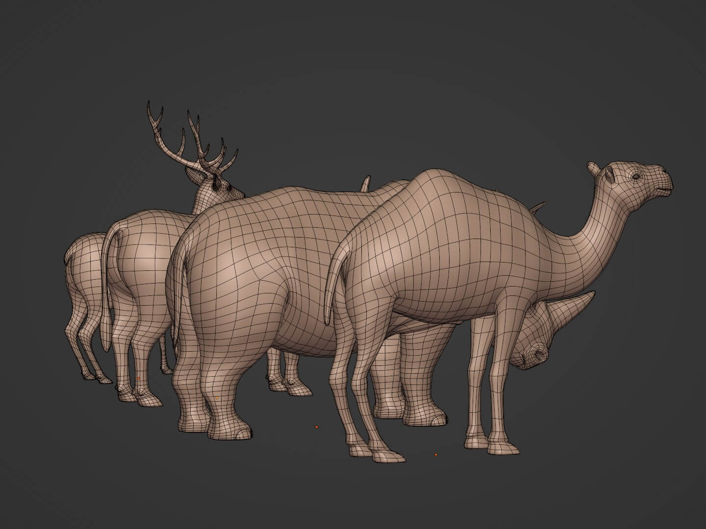 Animals Statues Pack - 3D Print Model by Ocstard