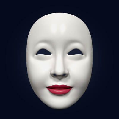 Theater Mask - Man 3D Model by Ocstard