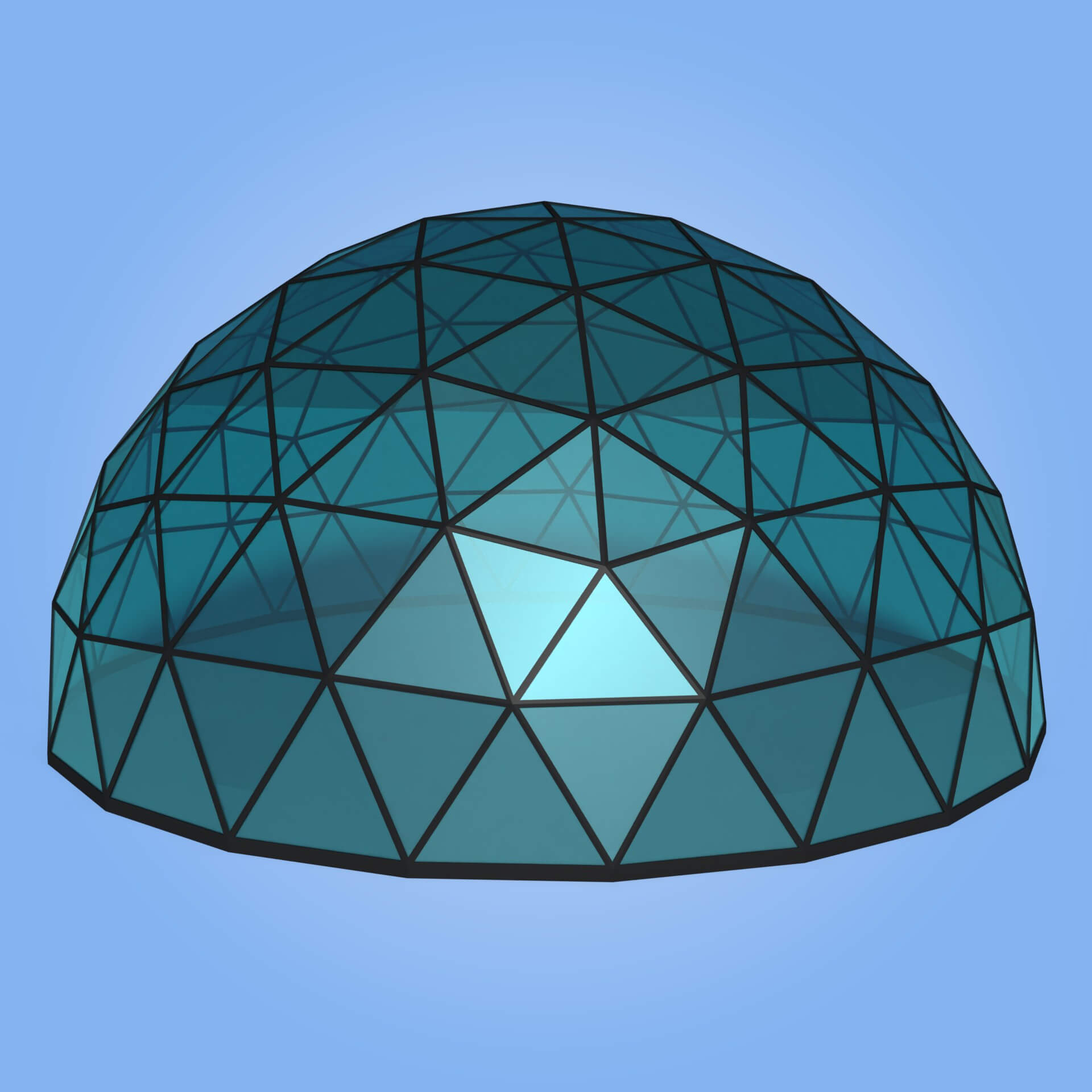 Low Poly Dome - 3D Model by Ocstard