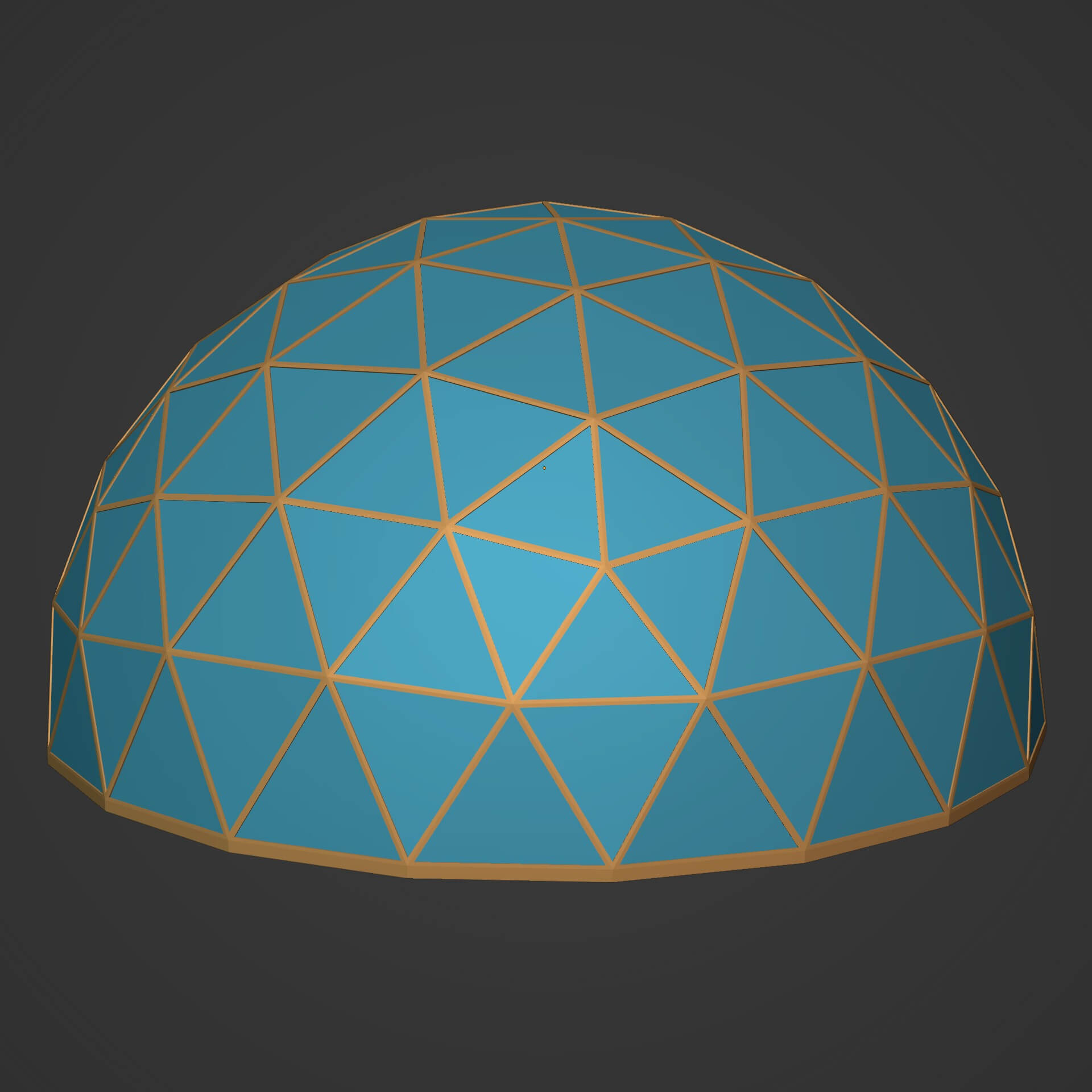 Low Poly Dome - 3D Model by Ocstard