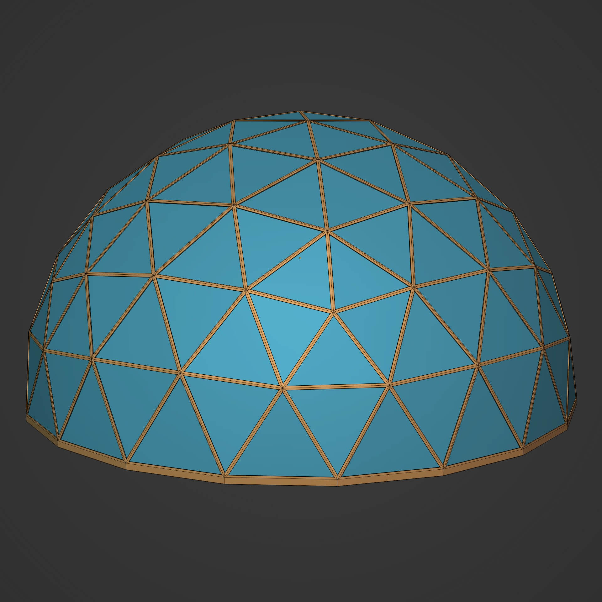 Low Poly Dome - 3D Model by Ocstard