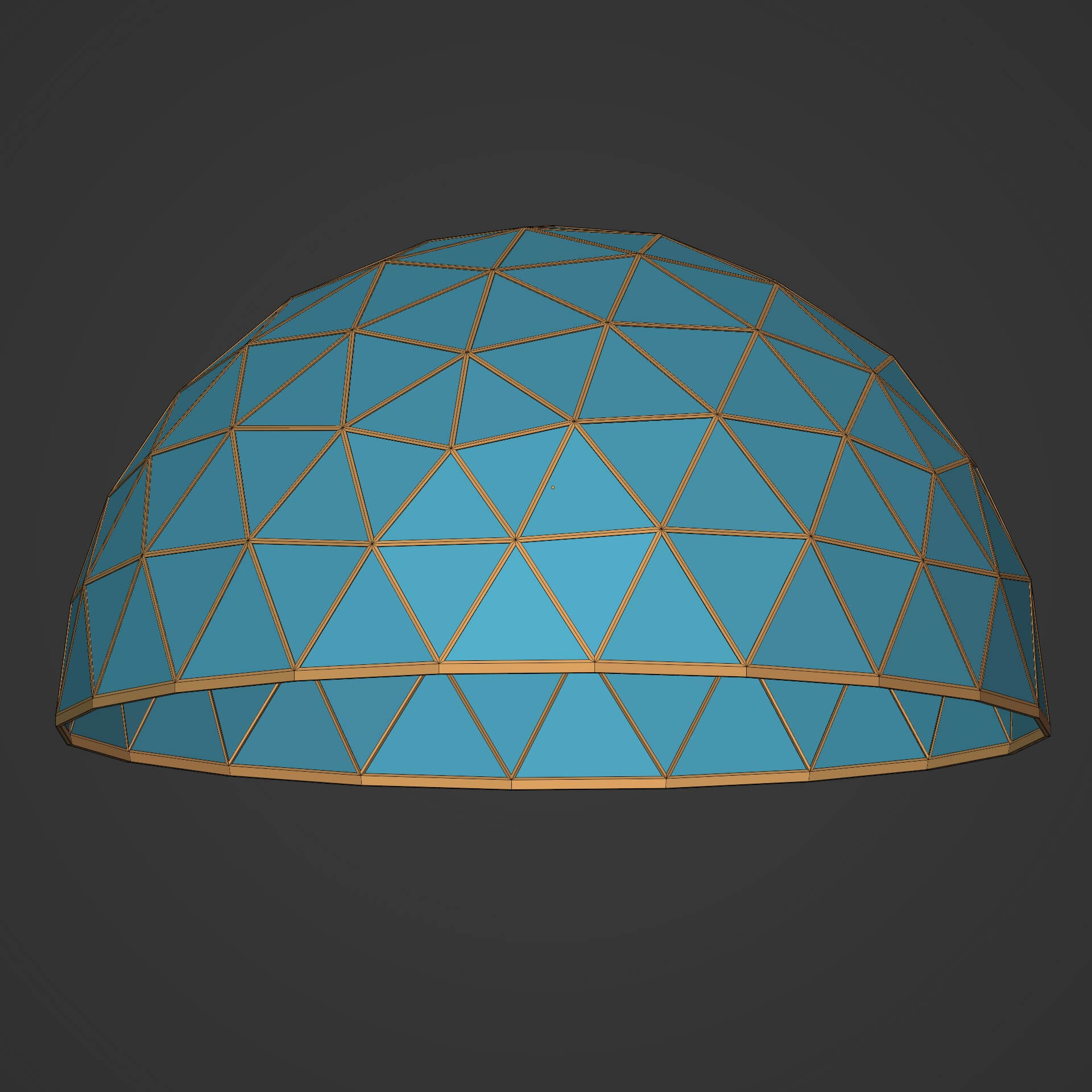 Low Poly Dome - 3D Model by Ocstard