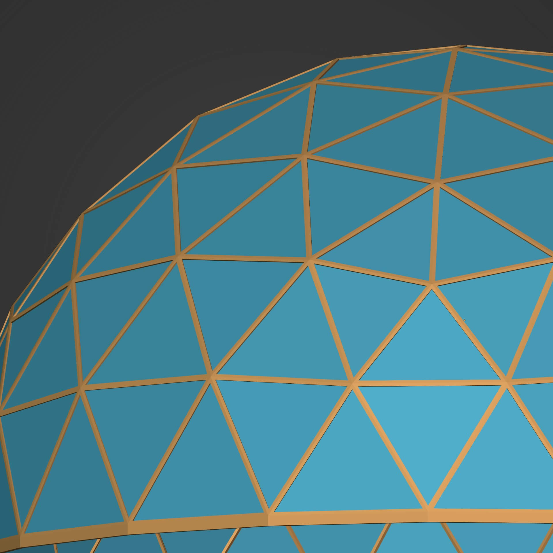 Low Poly Dome - 3D Model by Ocstard