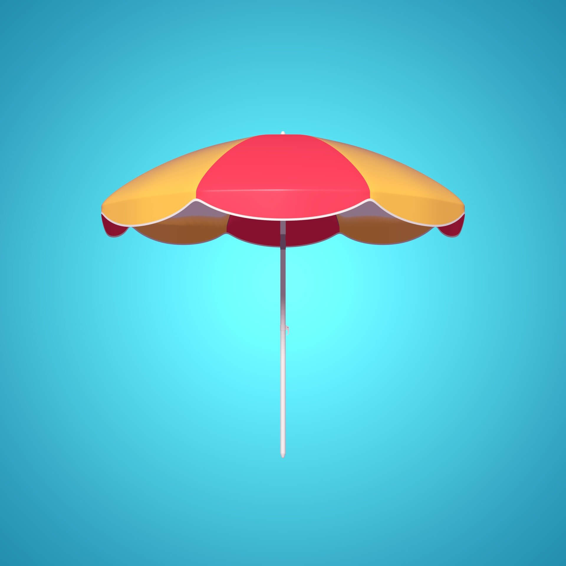 Beach Parasol - 3D Model by Ocstard