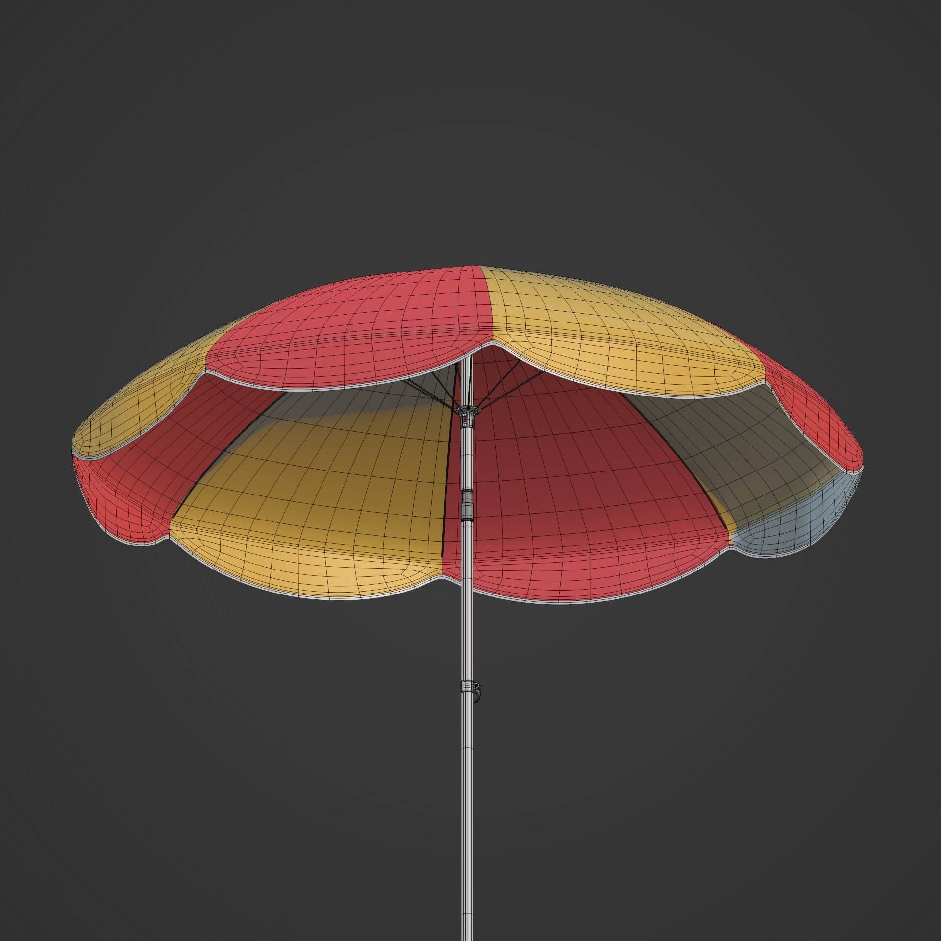 Beach Parasol - 3D Model by Ocstard