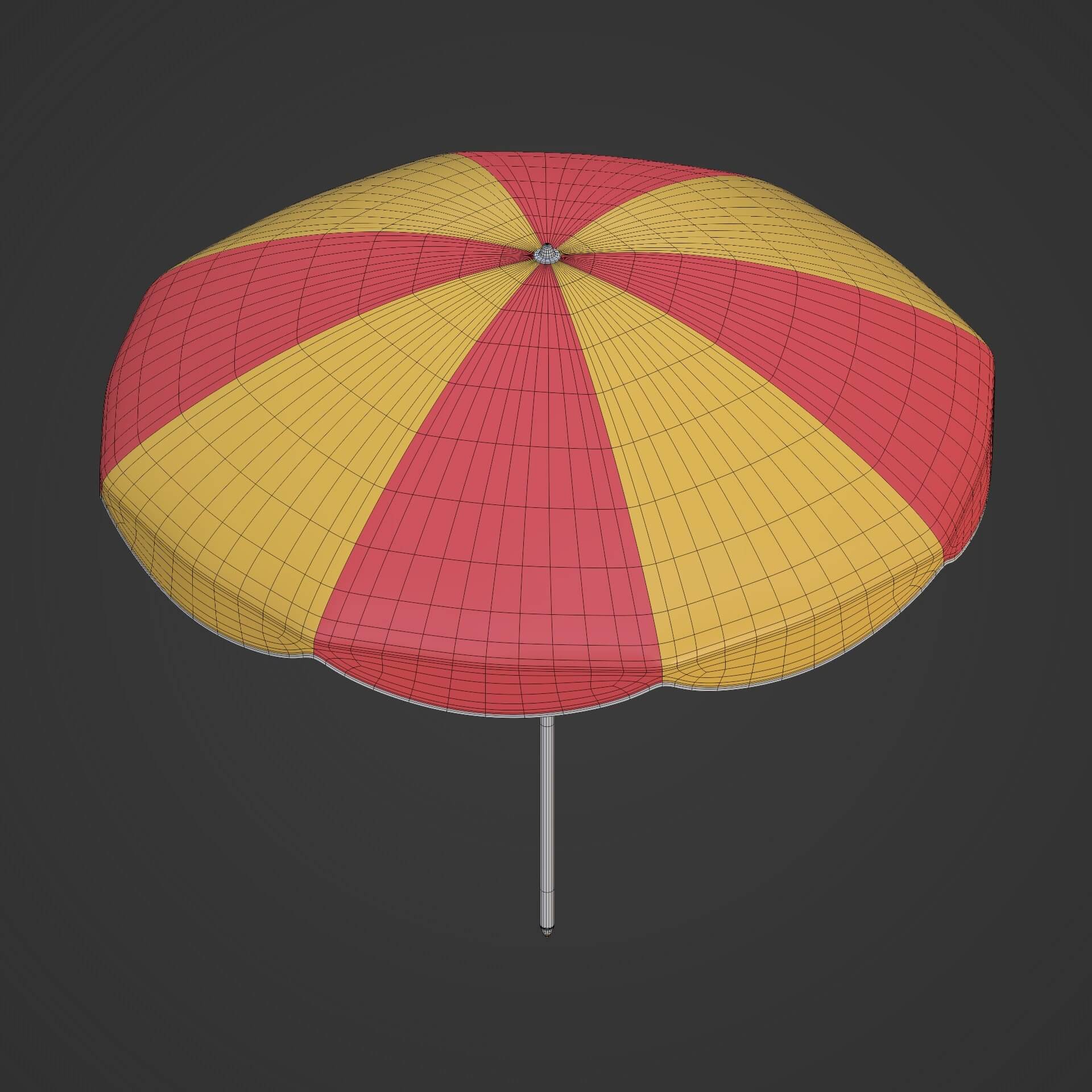 Beach Parasol - 3D Model by Ocstard