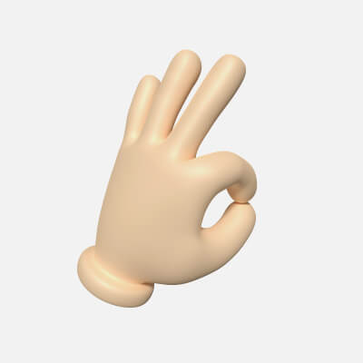 Hand Icon - OK Sign 3D Model by Ocstard