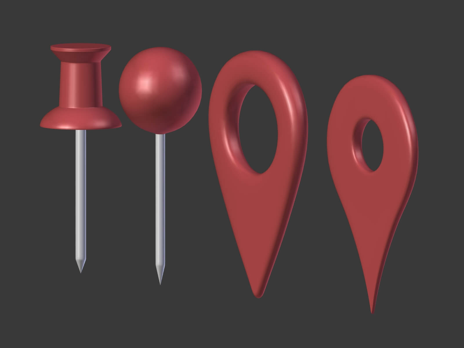 Map Pointers - 3D Model by Ocstard