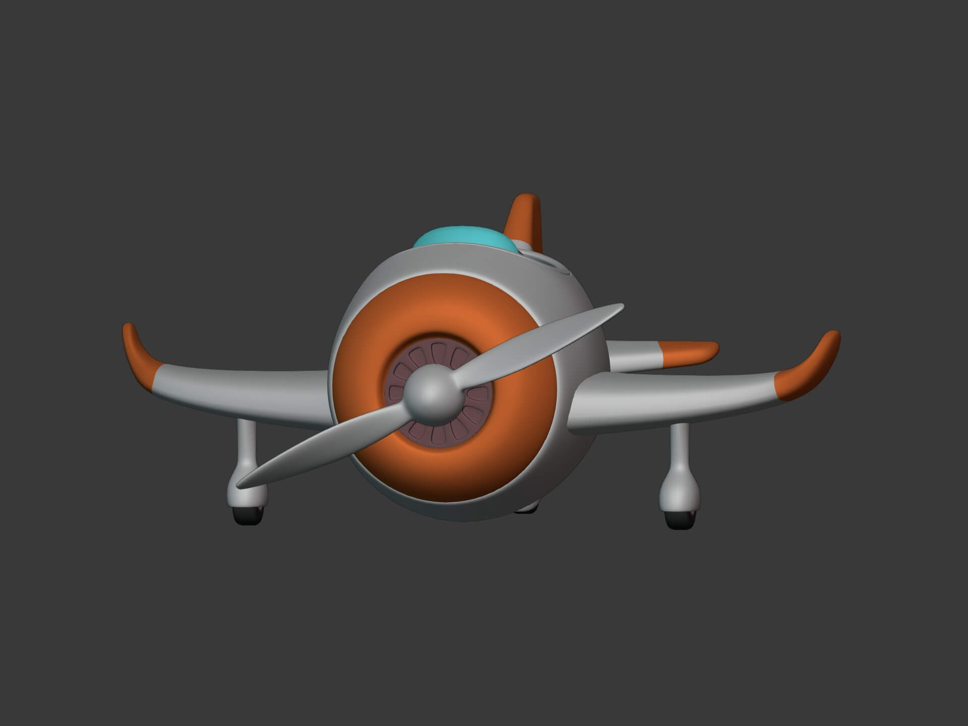 Cartoon Plane - 3D Model by Ocstard