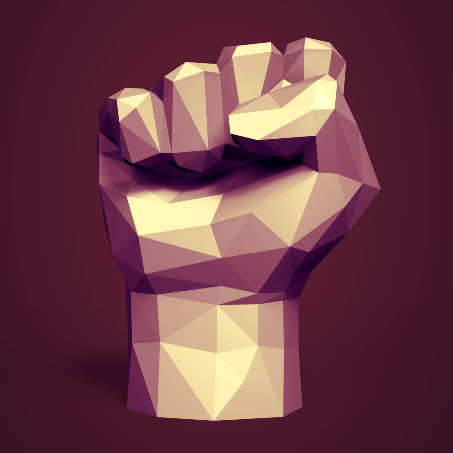 Low Poly Cartoon Hand - 3D Model by Ocstard