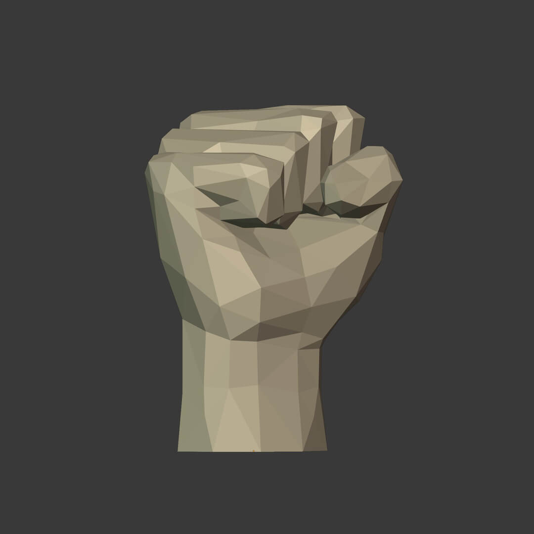Low Poly Cartoon Hand - 3D Model by Ocstard