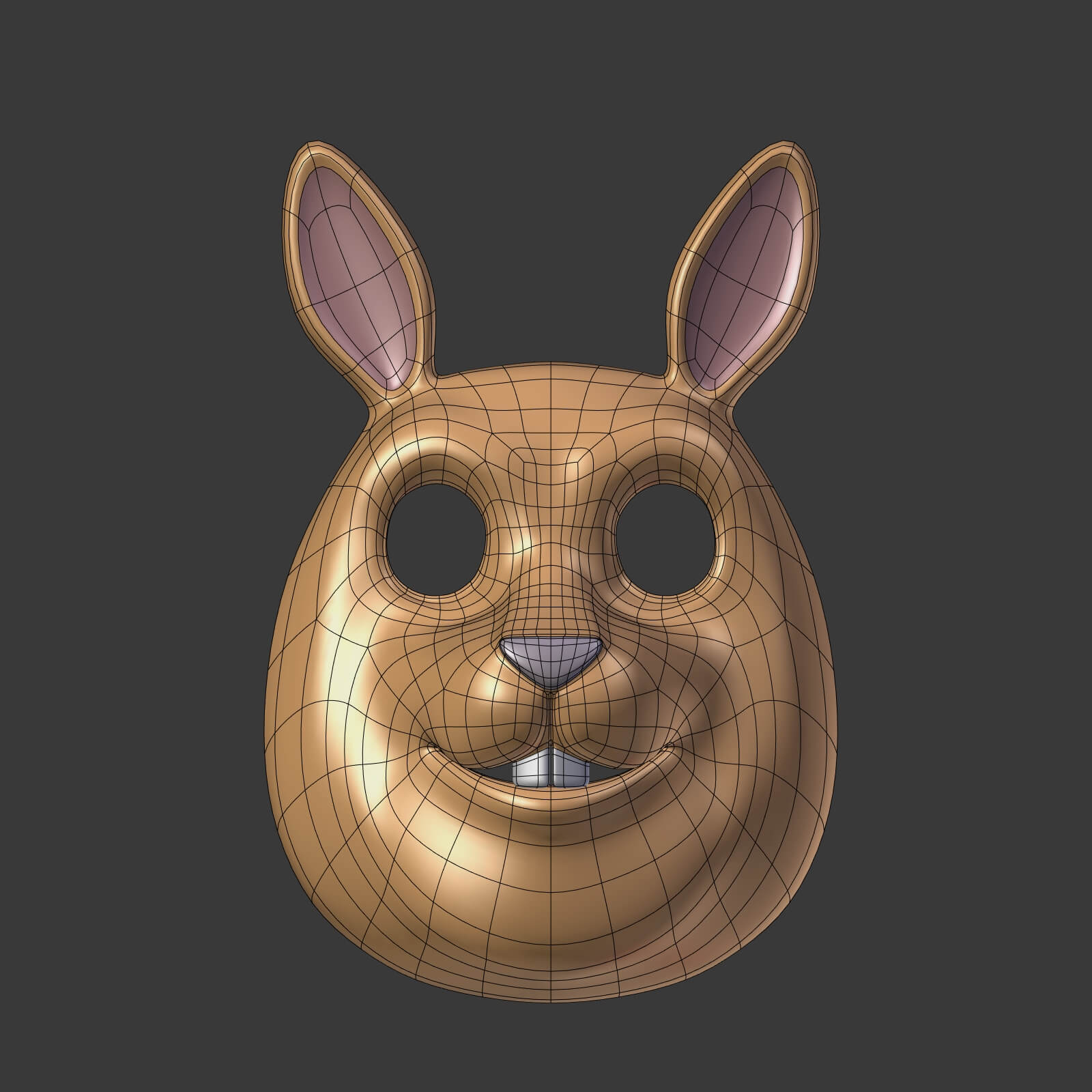 Kids Rabbit Mask - 3D Model by Ocstard