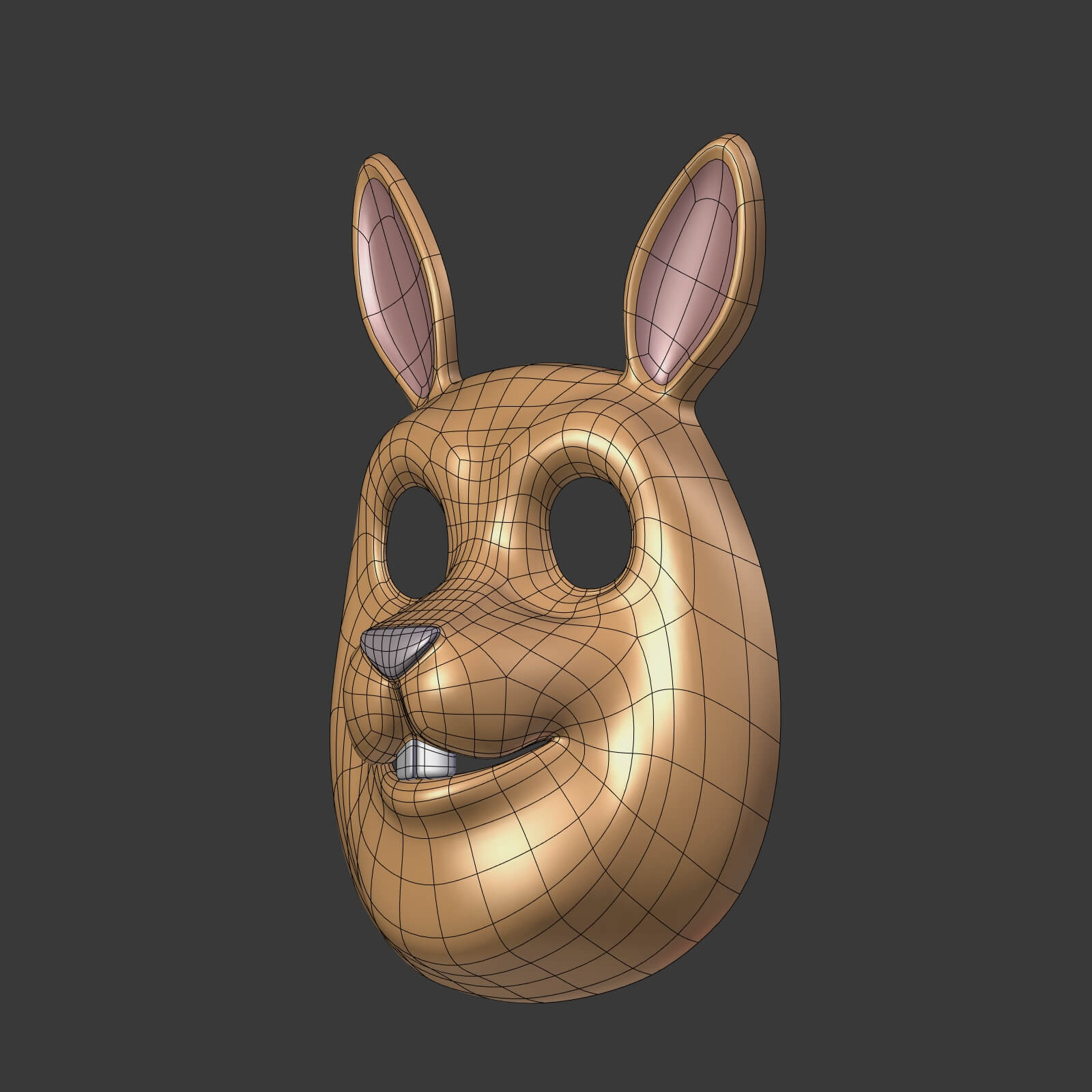 Kids Rabbit Mask - 3D Model by Ocstard