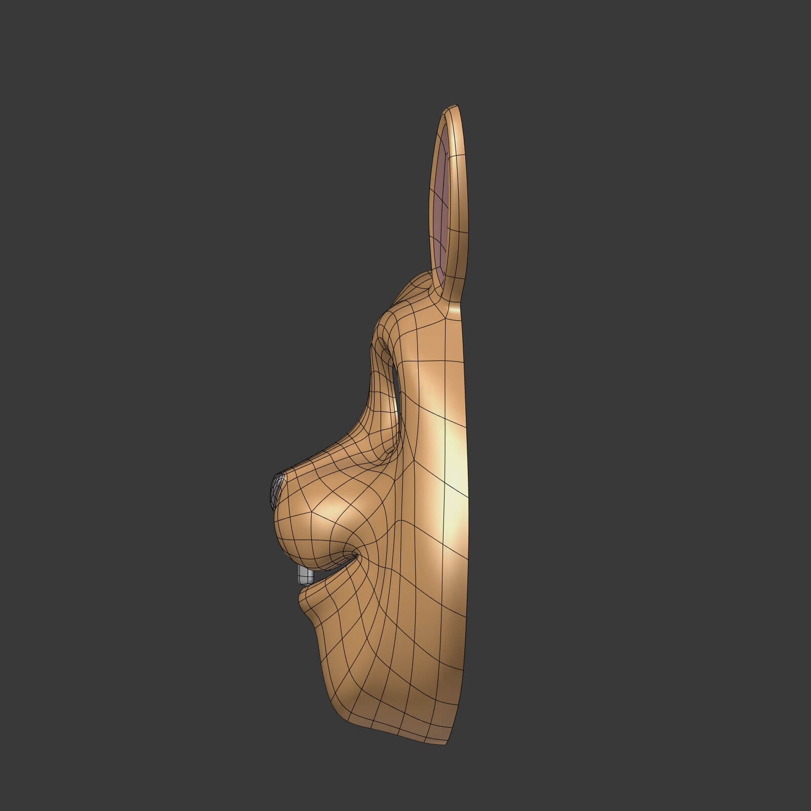 Kids Rabbit Mask - 3D Model by Ocstard