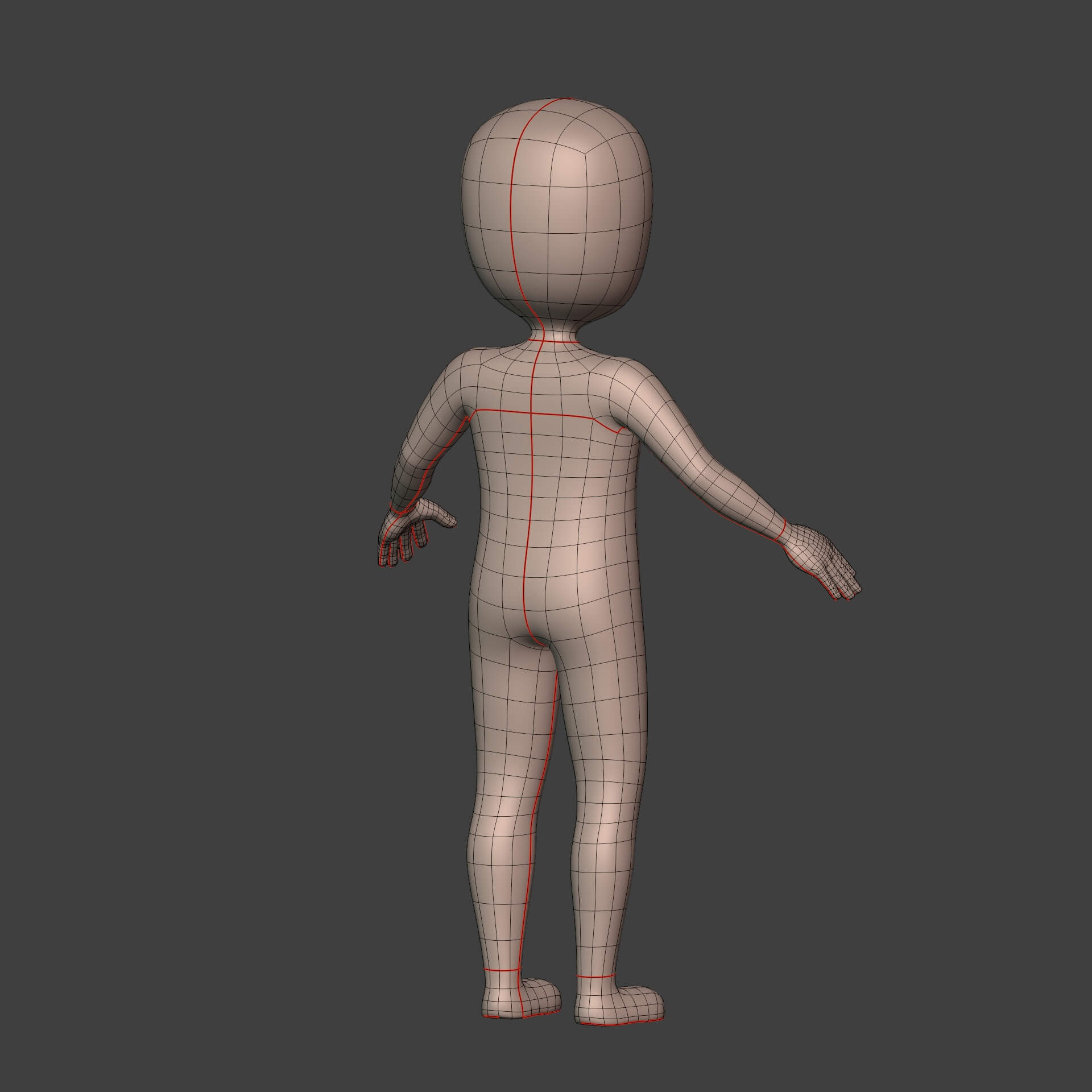 Cartoon Man - Stickman -- With IK and Fk Rig 3D Model by Ocstard