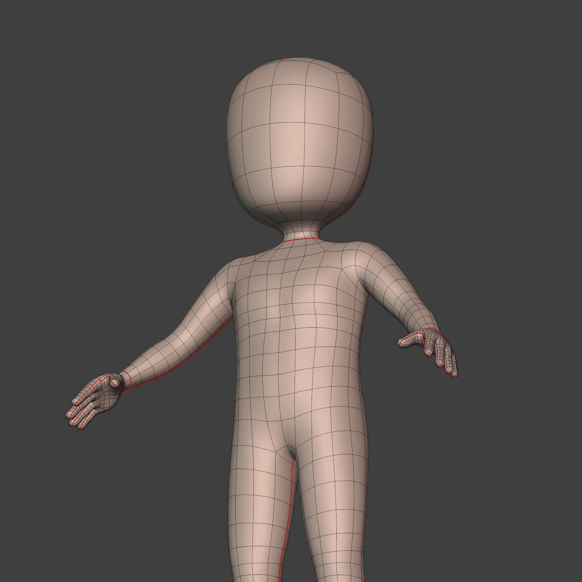 Cartoon Man - Stickman -- With IK and Fk Rig 3D Model by Ocstard