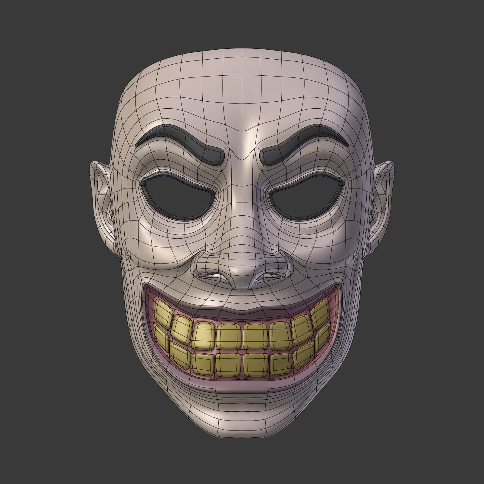Clown Theater Mask - 3D Model by Ocstard