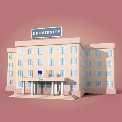 Cartoon University - 3D Model by Ocstard