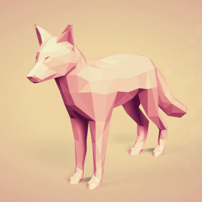 Low Poly Red Fox - 3D Model by Ocstard