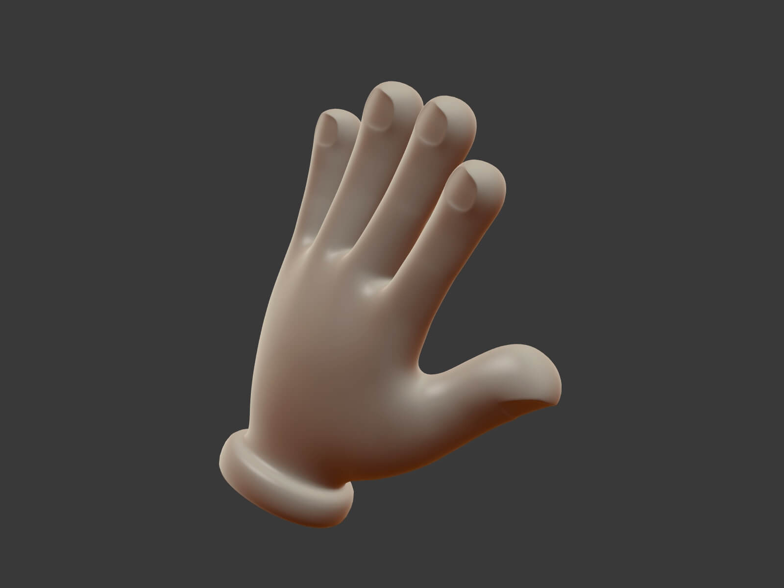 Cartoon Hand - 3D Model by Ocstard