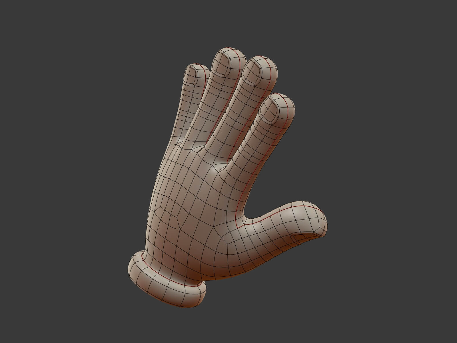 Cartoon Hand - 3D Model by Ocstard