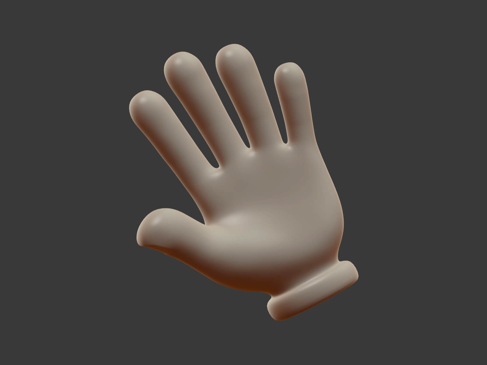 Cartoon Hand - 3D Model by Ocstard