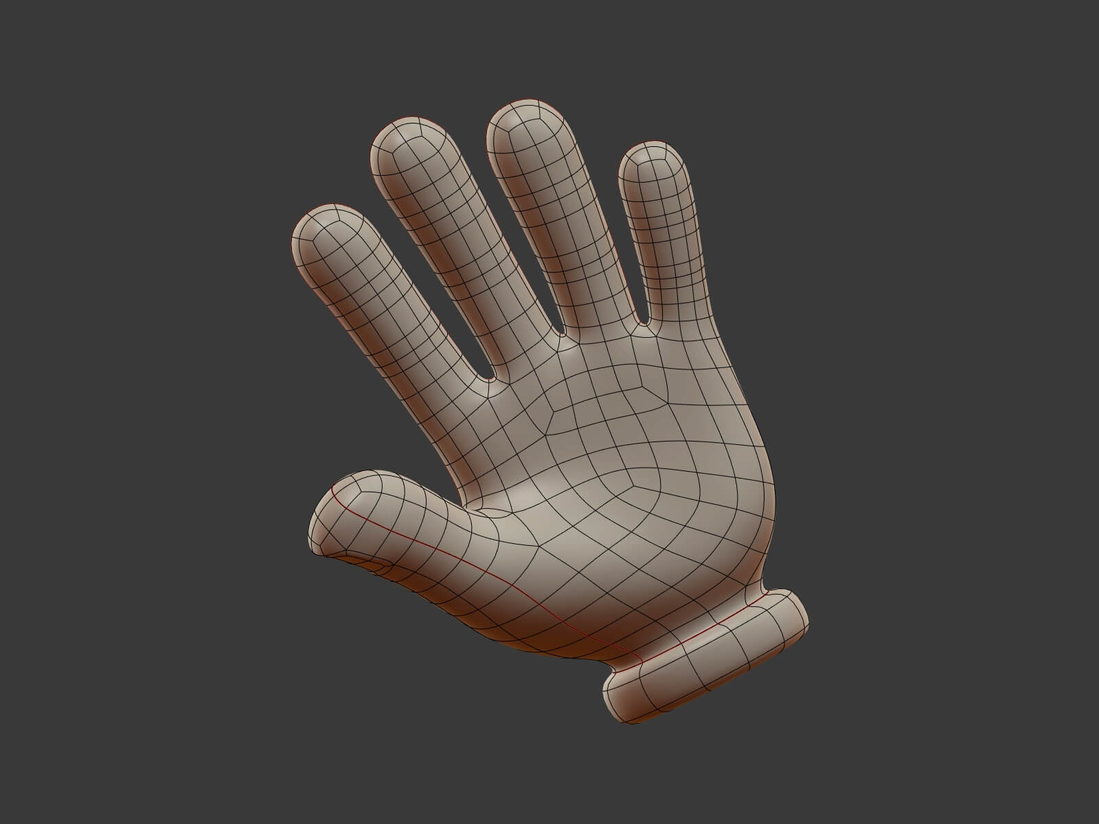 Cartoon Hand - 3D Model by Ocstard