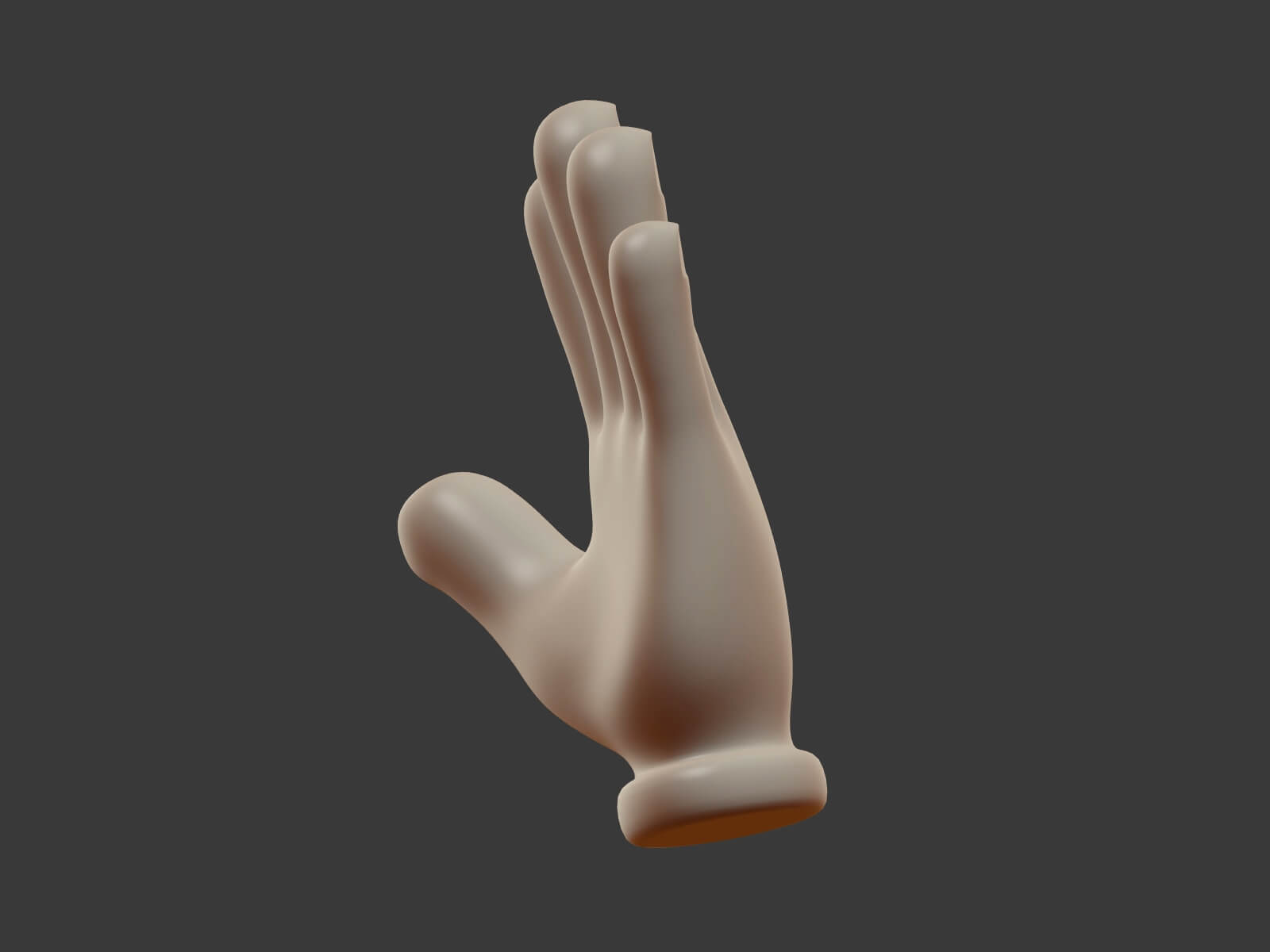 Cartoon Hand - 3D Model by Ocstard