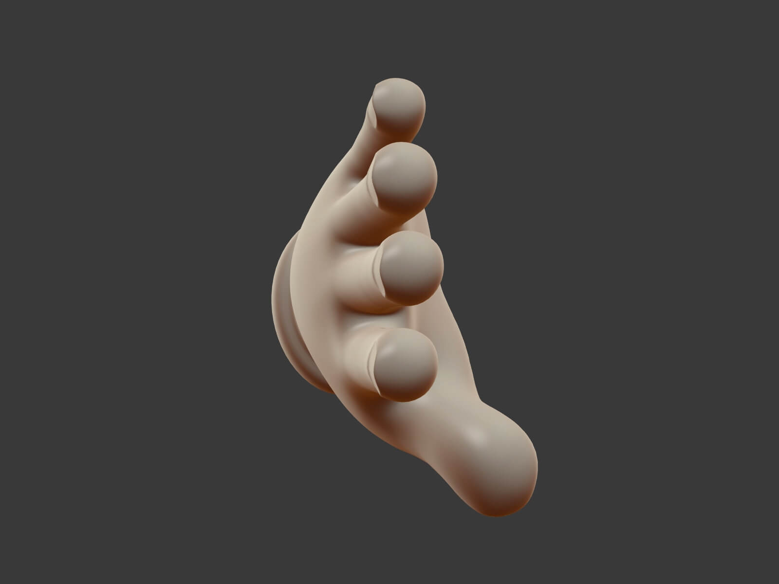 Cartoon Hand - 3D Model by Ocstard