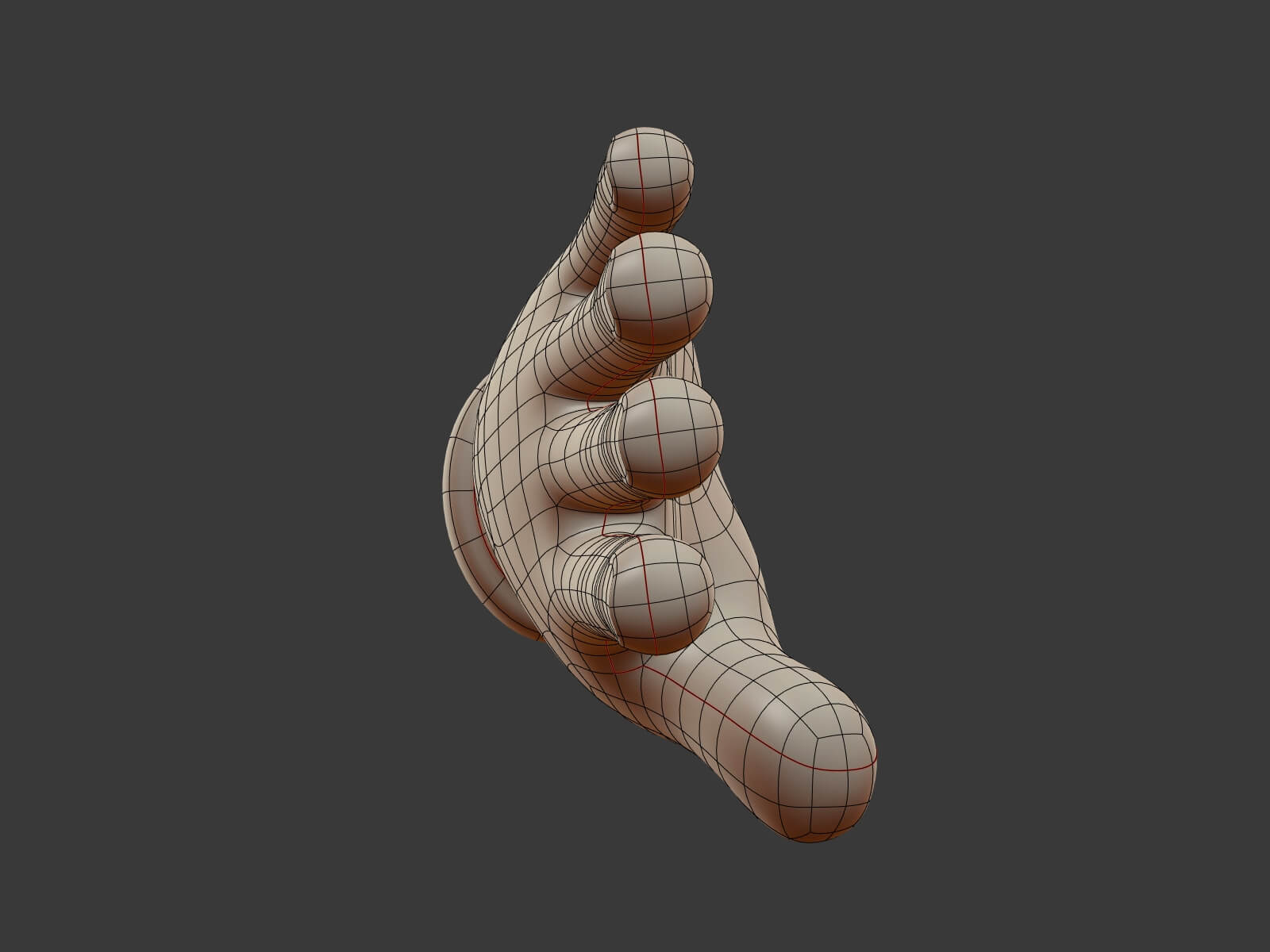 Cartoon Hand - 3D Model by Ocstard
