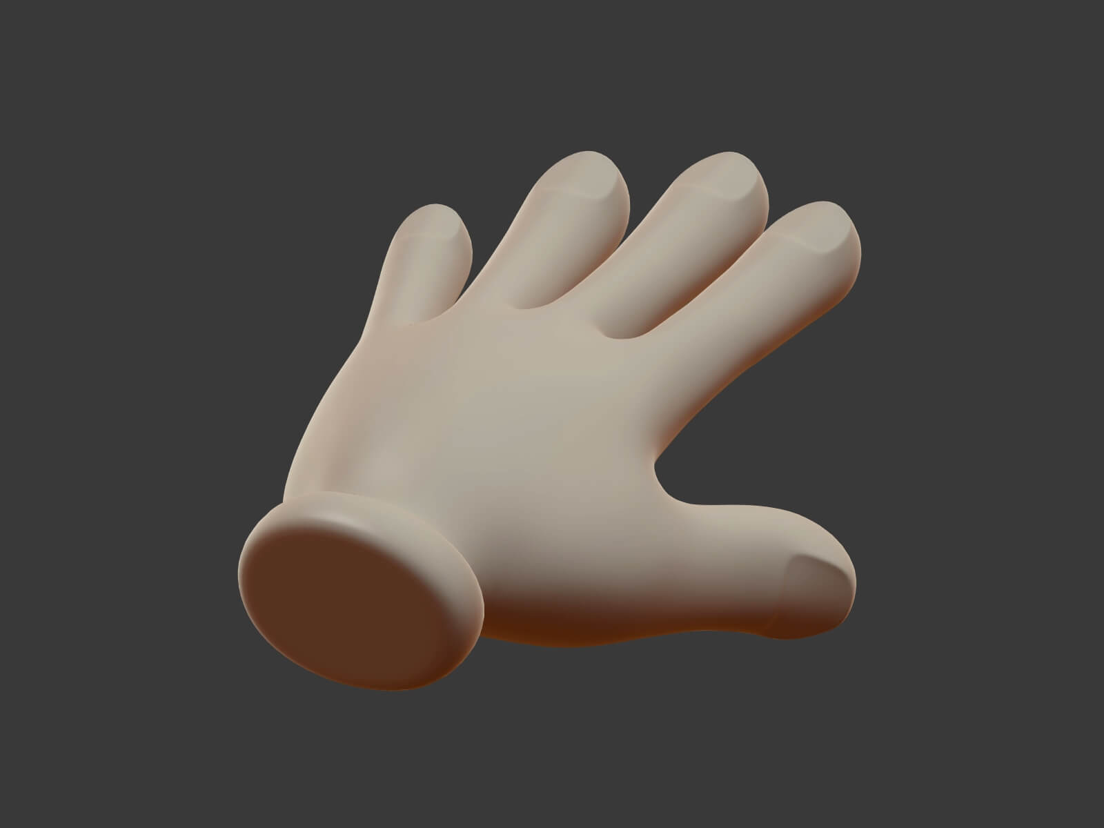 Cartoon Hand - 3D Model by Ocstard
