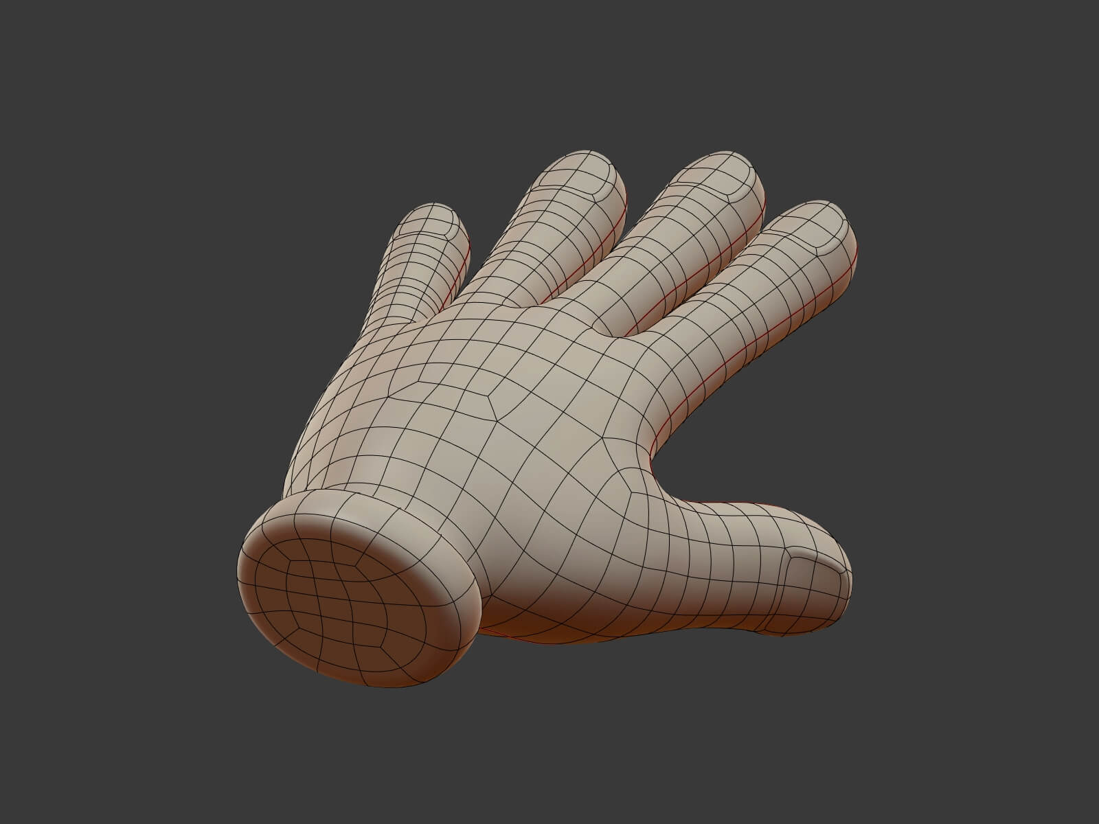 Cartoon Hand - 3D Model by Ocstard