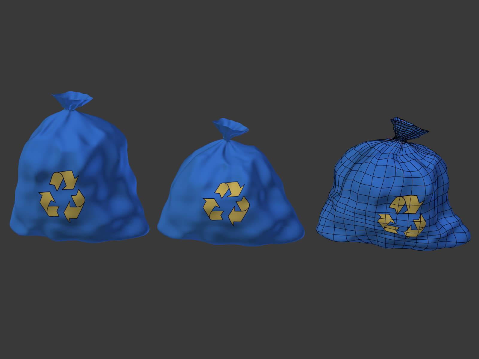 Recycling Trash Sack - 3D Model by Ocstard
